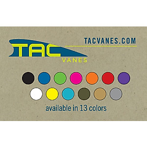 TAC Vanes 2.25" Matrix Shield Cut Vanes, Red Vanes, Pack of 36, Vanes for Archery Bowhunting and Recreational Shooting