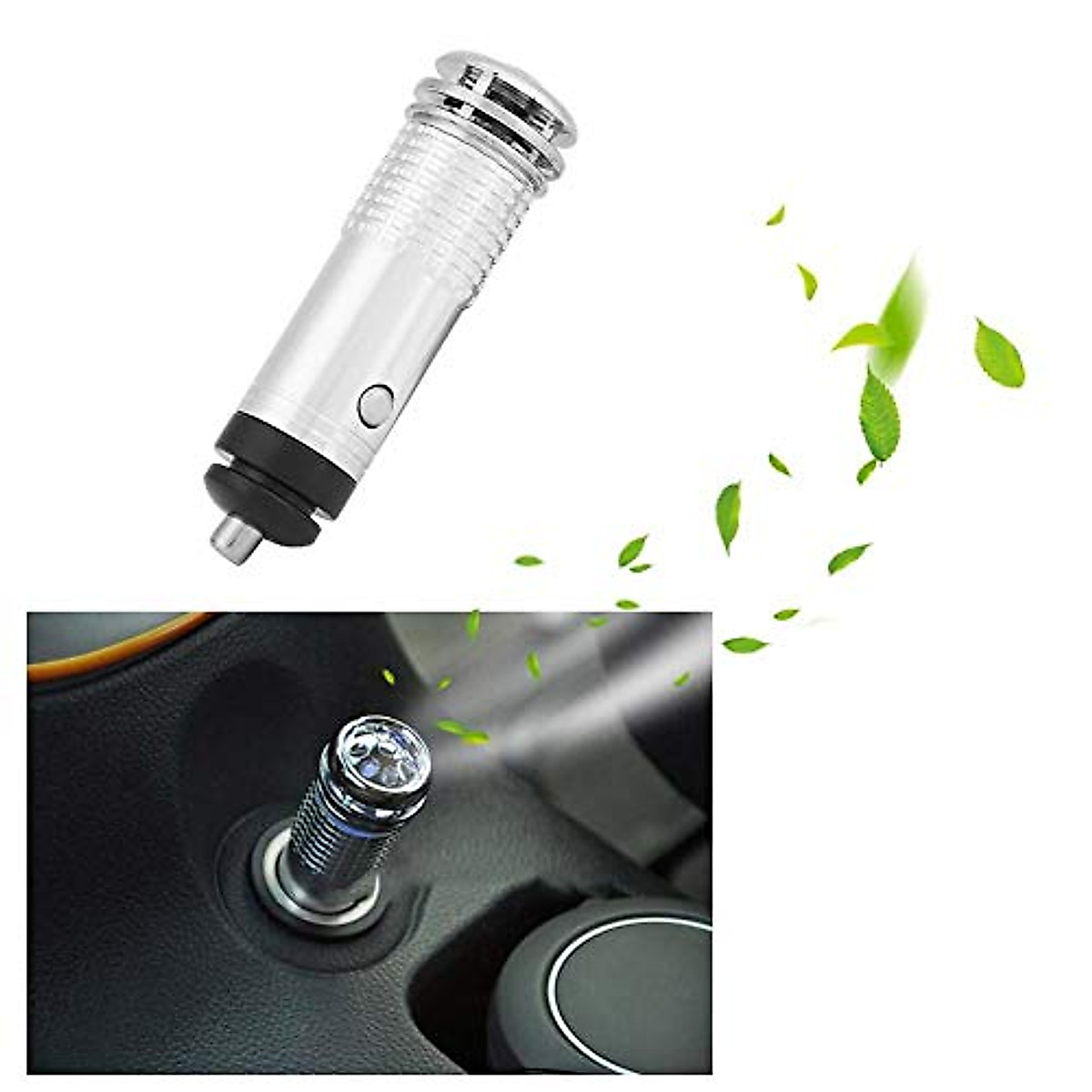 Mini Car Air Purifier, Professional Air Cleaner Negative Lon Purifier with Fast Air Purifer and Powerful Motor for Vehicle, Office, Househeld, Travel