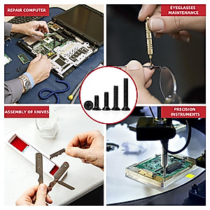 SAHHIVRM 860 PCS Small Computer Screws Assortment Kit, Black Tiny Eyeglass Screws M1.2 M1.4 M1.7 M2 M2.5 M3, PC & Laptop SSD Hard Drive CPU Cooler Screw, M.2 Electronic Screw Set.