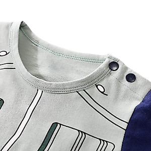 IURNXB 2-Pack Baby Rompers Boys Girls Cute Newborn Toddler Cotton Infant Onesie Cartoon Cosplay Baby Clothes Black/Gray