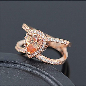 Uloveido Women Specific Hollow Design Rings Size 9 with Rose Gild Color for Wedding Girls Y120-9
