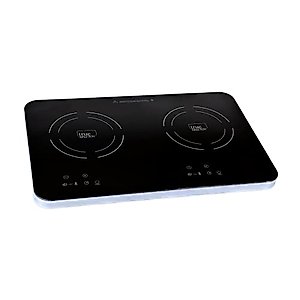 True Induction TI-2C Cooktop, Double Burner, Energy Efficient, Black