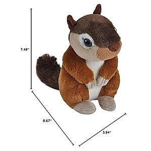 Wild Republic Chipmunk Plush, Stuffed Animal, Plush Toy, Gifts for Kids, Cuddlekins 8 Inches