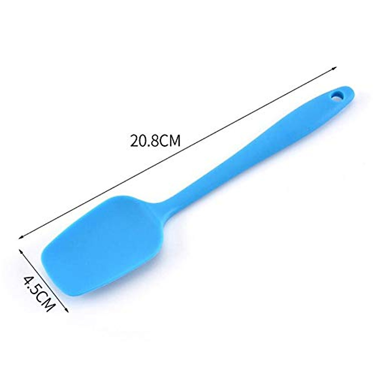 TANOOS Spatula Spatula, household kitchen, heat-resistant silicone spoon spatula, multi-color options (4 * 20cm) kitchen baking utensils (Color : C)