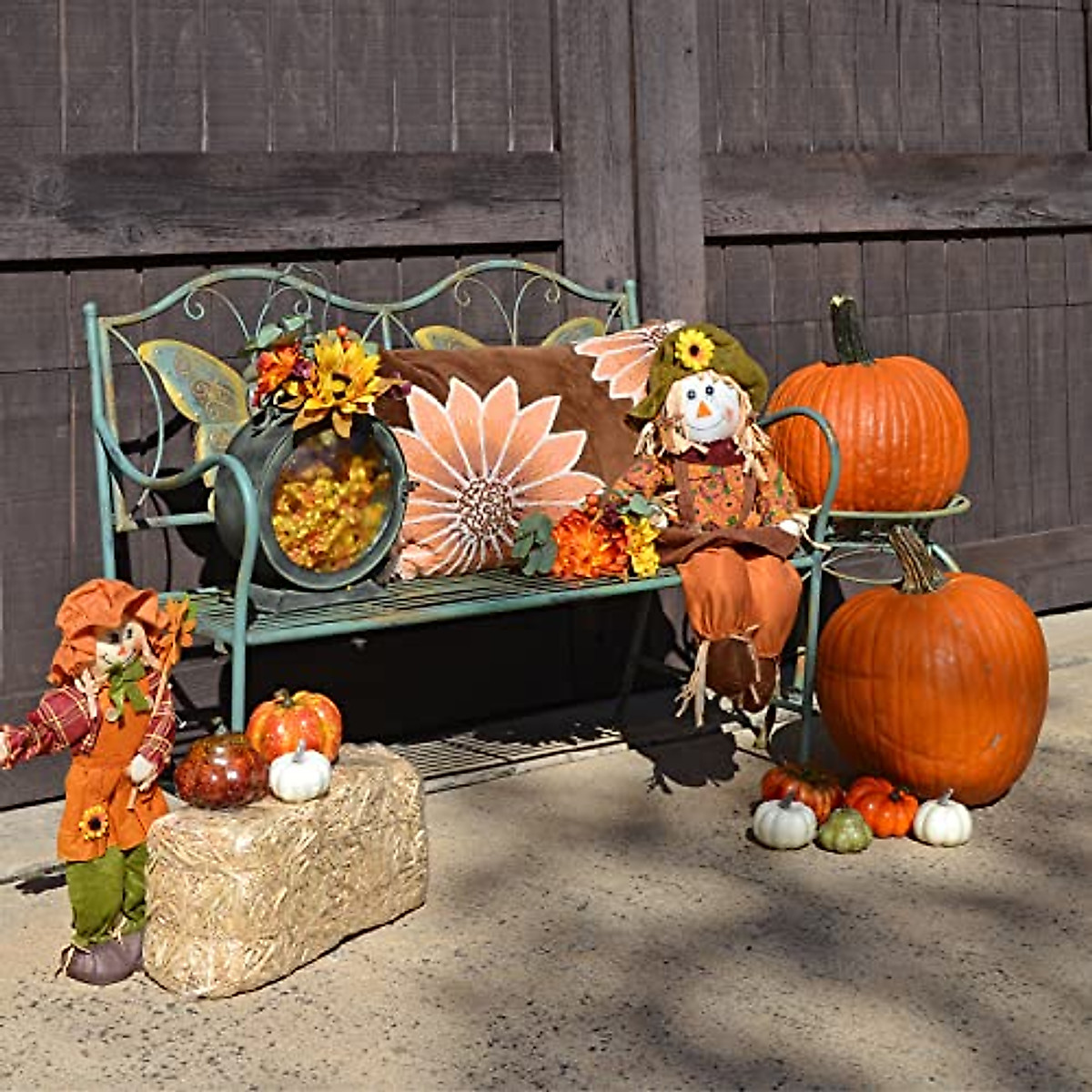 Westcharm Children's Metal Butterfly Bench | Plant Stand | Garden Décor for Outdoor Yard Garden - Decorative Kids Park Bench with Butterflies (32" L x 15" D x 26.5" H)