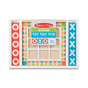 Melissa & Doug Wooden Tic-Tac-Toe Board Game with 10 Self-Storing Wooden Game Pieces (12.5ââ‚¬ W x 8.5ââ‚¬ L x 1.25ââ‚¬ D)