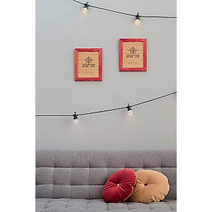 Rustic Wooden Poster Picture Frame 16x20 Inch - Natural Solid Eco Distressed Wood for Wall Mounting Photo Frame, Red