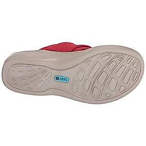 BZees Women's Dancing Queen Wedge Sandal, True Red Open Knit, 9.5