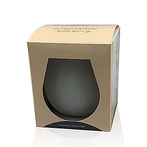 Trinken Suction Wine Cup - An Unbreakable Collapsible Wine Glass Sticks on Surfaces Made of High Grade TPU (Gray)