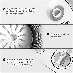 Generic EP24779 FUTADA Washing Machine, Gray