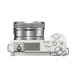 Sony Alpha ZV-E10 - APS-C Interchangeable Lens Mirrorless Vlog Camera Kit - White