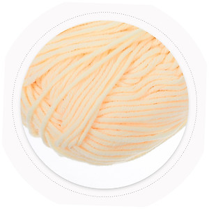 IMIKEYA 50g Milk Cotton Yarn Skeins, Cotton Chunky Hand- Woven Crochet Knitting Wool Yarn Warm Yarn for DIY Adults and KidsCrocheting Sweaters Hats Scarves (Beige Yellow)