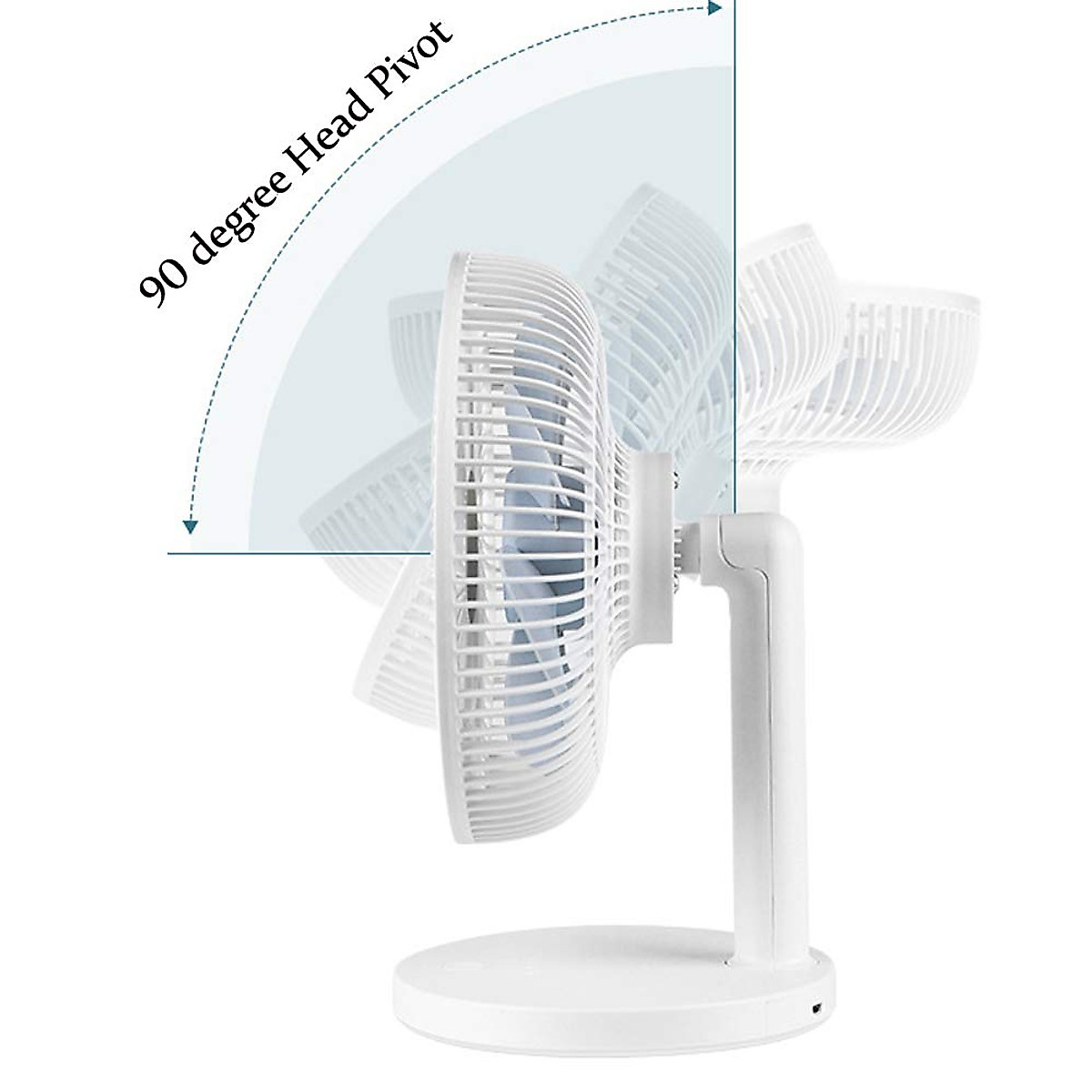 AIYoo USB Desk Fan with 4 Speeds 90° Head Pivot, Fast Air Circulating USB Fan for Better Cooling Quiet Electric Fan/Stroller Fan/Portable Personal Fan for Desktop Office Car Outdoor Travel Camping Fan