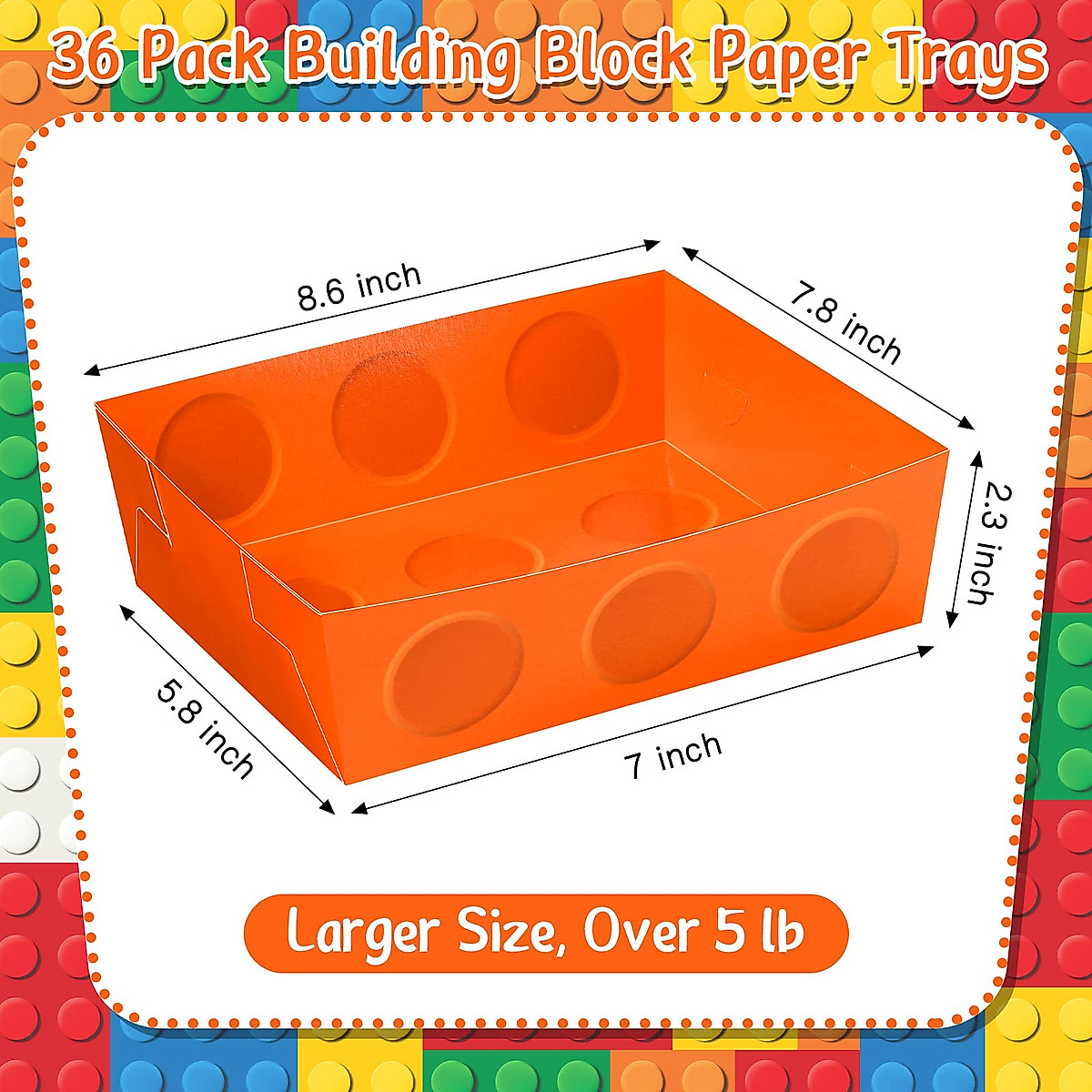 Build Fun with Bright Brick Party Trays - Perfect for Themed Events
