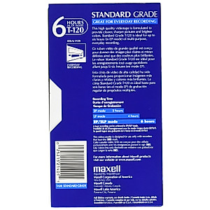 12 Pack All-Purpose Standard Grade 6 Hour VHS Videotape Cassette by MAXELL (Catalog Category: Presentations & Meeting Supplies / Audio Visual)