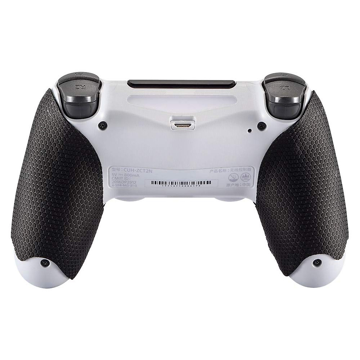 eXtremeRate Black Anti-Skid Sweat-Absorbent Controller Grips for PS4 Controller, Professional Textured Soft Rubber Handle Grips for PS4 Slim Pro Controller - Improve The Grip and Comfort