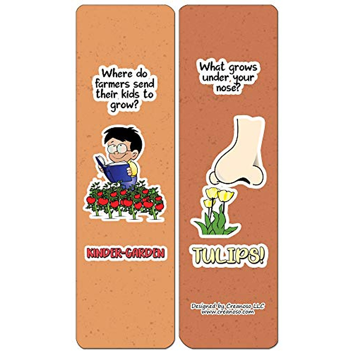 Creanoso Farm Jokes Bookmarks (60-Pack) - Premium Quality Gift Ideas for Children, Teens, & Adults for All Occasions - Stocking Stuffers Party Favor & Giveaways