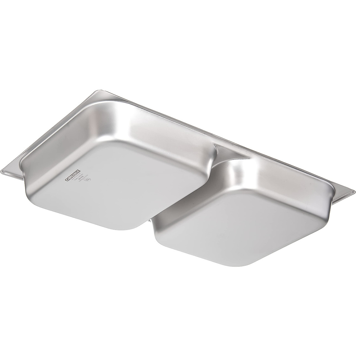 Carlisle FoodService Products Durapan Stainless Steel Divided Steam Table Pan for Catering, Hotel, and Restaurants, Full-Size 2.5 Inches Deep, Silver, (Pack of 6)