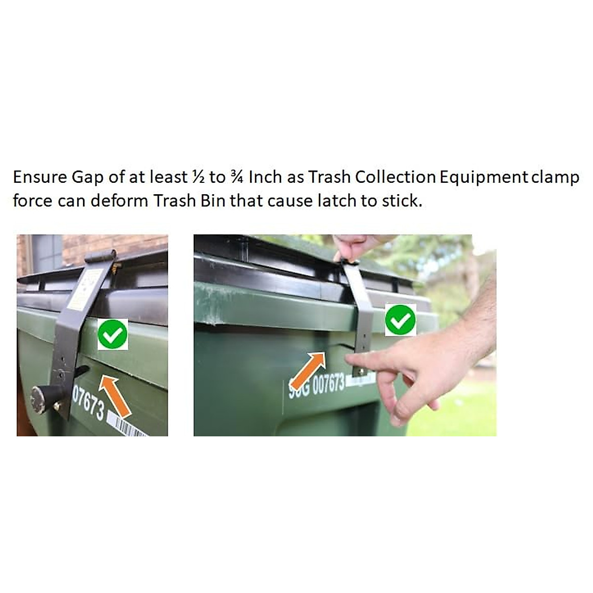 Best Critter Proof Trash can lid Lock, True Auto-Release During Collection Process, Protect Against Animals Like Raccoons, Opossum or Wind, Easy to Install, Always Holds lids Locked.