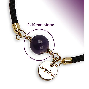 February Birthstone Jewelry - Kabbalah Spiritual Pandora Bracelet | Charm Bracelets For Women | Natural Gemstone Chain with Real Stone | | Birthday, Anniversary, Wedding, Birthstone Bracelet