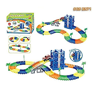 Race Car Track Flexible with Lift Create Your Own Track 120 Pcs. +3 by Mundo Toys