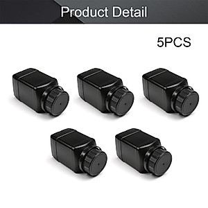 Othmro 250ml/8.45oz Plastic Lab Chemical Reagent Bottles,5pcs 40mmx115mm(IDxH) Square Wide Mouth Liquid/Solid Sample Storage Container Sealing Bottles Black with Anti-Theft Cap