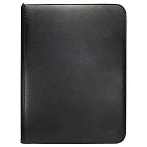 Ultra PRO - Vivid 9-Pocket Zippered PRO-Binder: (Black) - Protect Up to 360 Collectible Trading Cards, Sports Cards or Valuable Gaming Cards, Ultimate card Protection