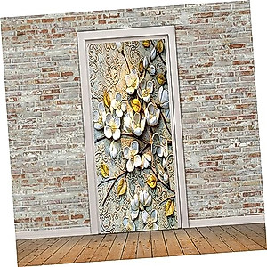 DOITOOL Waterproof Stickers Stickers 3D Stickers Wallpaper Mural Stickers 3D Wall Stickers Door Mural Door Wallpaper 3D Door Sticker Digital Door Decals