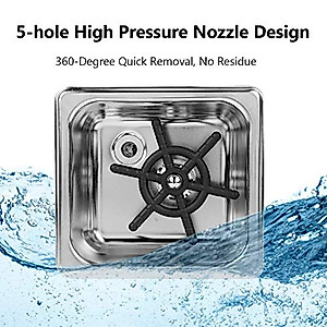 Kitchen Sink Glass Rinser, Stainless Steel Cup Washing Machine Automatic Rinser Pitcher Steaming Pitcher Washer Cleaner for Hotel Coffee Milk Tea Cup