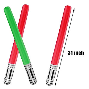 12Pcs Inflatable Lightsaber Swords for Star Wars Themed Cosplay Party,Halloween/Christmas Party Bags Stocking Stuffers Favors Inflatable Games Toys Gifts for Kids Adults
