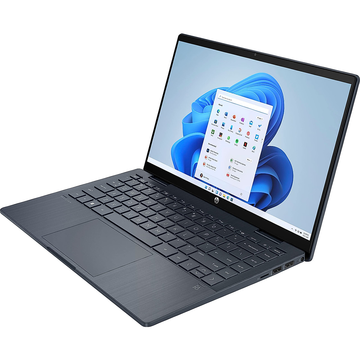 HP Pavilion 2-in-1 14" FHD IPS Touch-Screen Laptop | 12th Generation Intel Core i3-1215U | Windows 11 Home in S Mode | Blue | with USB3.0 HUB Bundle (Blue, 8GB RAM | 1TB SSD)