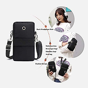 MINTEGRA Crossbody Phone Purse Nylon Shoulder Pouch Walking Wallet Wristlet Sport Armband
