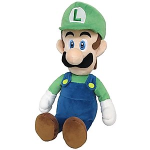 Little Buddy 1584 Super Mario All Star Collection - 1584 - Luigi Medium Stuffed Plush, 15", Multi-Colored