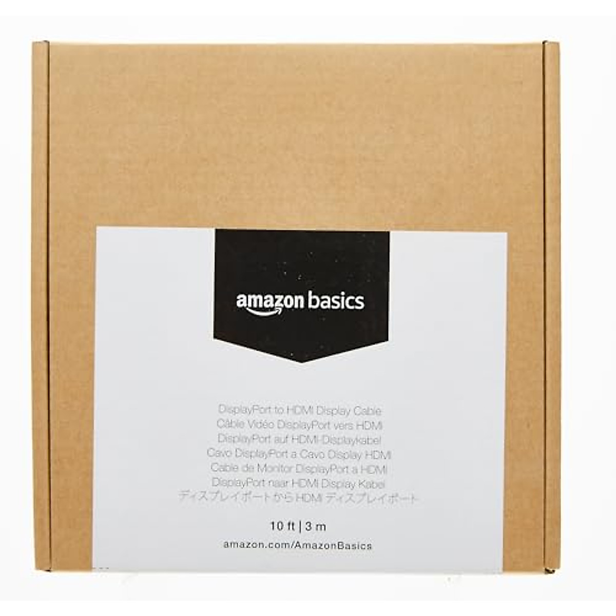 Amazon Basics DisplayPort to HDMI Display Cable, Uni-Directional, 4k@30Hz, 1920x1200, 1080p, Gold-Plated Plugs, 10 Foot, Black