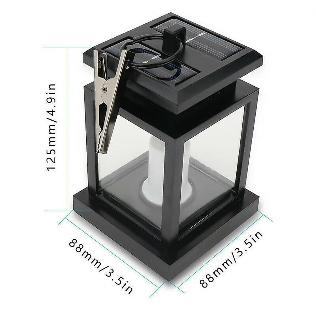 TDA Trading Solar Outdoor Lights Flameless Candle Lanterns for Garden Decoration, Hanging Lantern Solar Powered Waterproof Solar Landscape Lights for Tabletop Yard Patio Deck Pathway Decor (1 Piece)