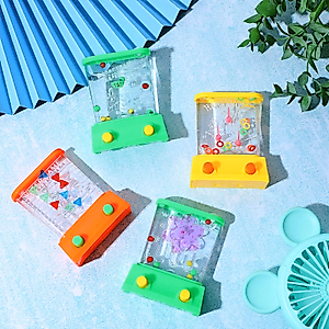 Zhanmai 16Pcs Handheld Water Game Arcade Water Ring Toss Water Tables for Beach Toy Party Favor Fun Game Entertainment, Without Water (Assorted,Stylish)