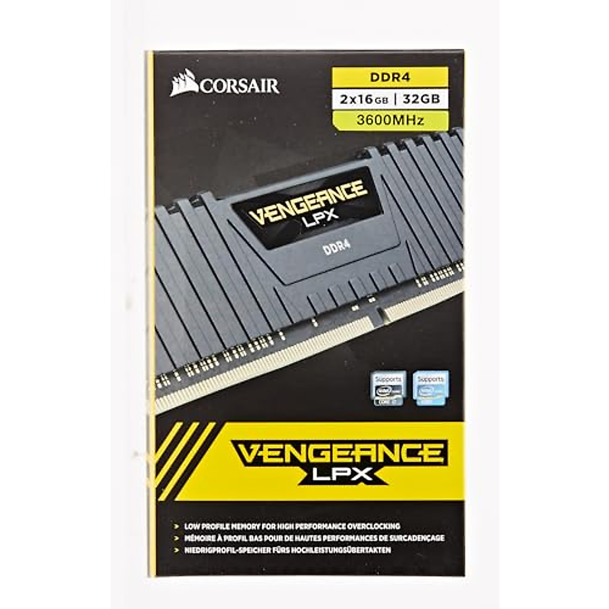 Corsair Vengeance LPX 32GB (2x16GB) DDR4 3600MHz C16 Desktop Memory (High Performance Overclocking, Pure Aluminum Heatspreader, Custom Performance PCB) Black