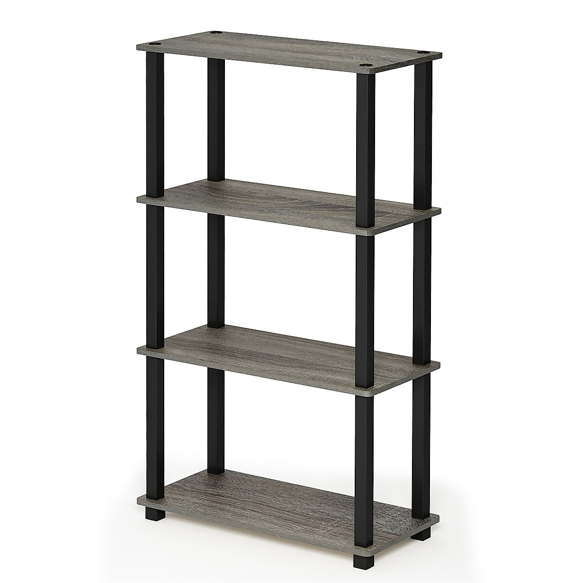 Furinno 4-Tier and 5-Tier Corner Storage Rack Bundle (French Oak Grey/Black)