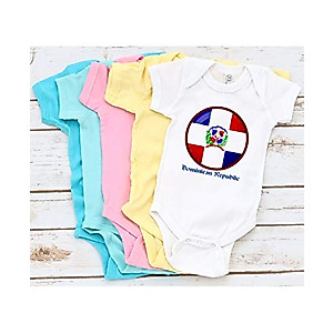 Dominican Republic Cute Flag Design Gift Baby Bodysuit Newborn Infant Onesie