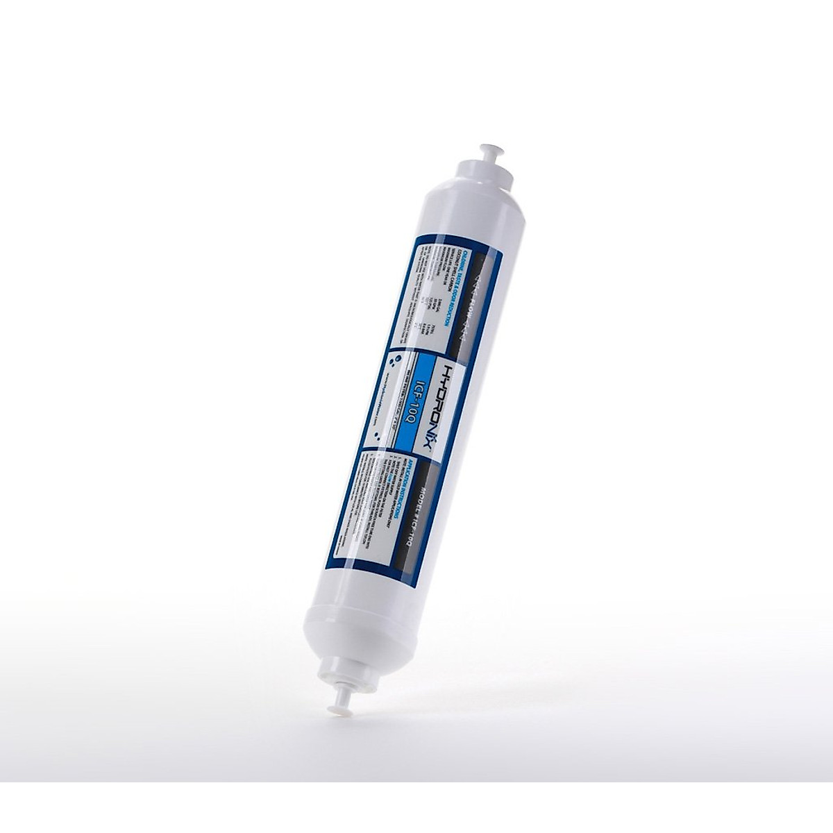 Hydronix ICF-10Q Inline Reverse Osmosis Post, Fridge & Ice Coconut GAC Water Filter 2000 Gal, 1/4" Quick Connect