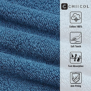 Wash Clothes for Bathroom - Cotton Face Towels Washcloths Bulk for Men or Women, 12 Pack Ultra Soft Bath Towels Set, Absorbent Hotel-Spa-Kitchen Multi-Purpose Face Cloth, Bath Wash Rags