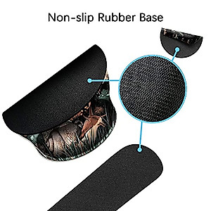 Keyboard Wrist Rest & Mouse Wrist Rest Pad & Coaster, Made of Memory Foam, Ergonomic Support, Easy Typing and Relieve Wrist Pain, Perfect for Gaming, Computer, Office, Laptop, Animal