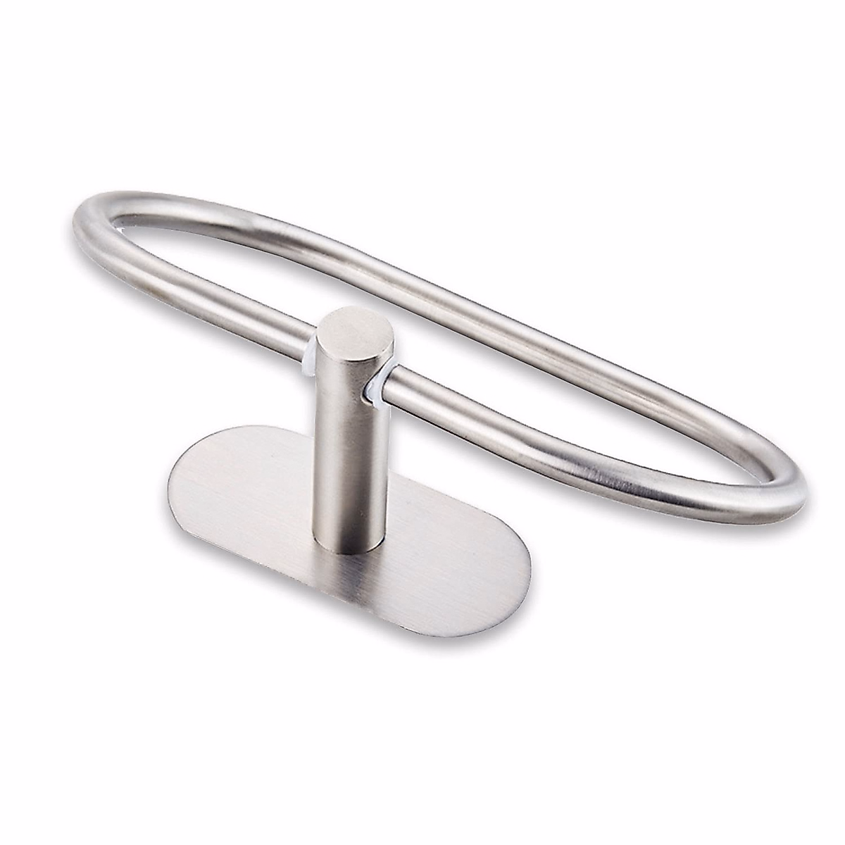 Self Adhesive Towel Ring for Bathroom Stainless Steel Adhesive Hand Towel Holder No Drilling Modern Hand Towel Hanger Stick on Wall Brushed Nickel