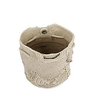 The Sak Dylan Backpack in Crochet, Dual Shoulder Straps, Natural Patch