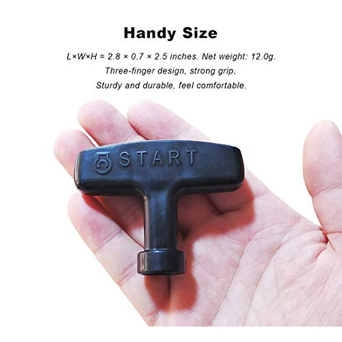 ZLKSKER 2 pcs Gasoline Engine Starter Handle Grip, Recoil Starter Pull Handle for Lawn Mower, Generator, Chainsaw