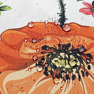 All Smiles Outdoor Seat Cushions for Patio Furniture Cushions Set of 24X24 Inch Waterproof Garden Flowers Farmhouse Decorative Cushions for Chair Chair Yard Garden Deck