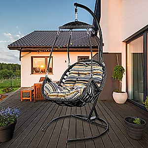 TheirNear Hanging Chair Stand (Stand Only), Hammock Chair Stand for Indoor Outdoor, Heavy Duty 330 Pound Weight Capacity
