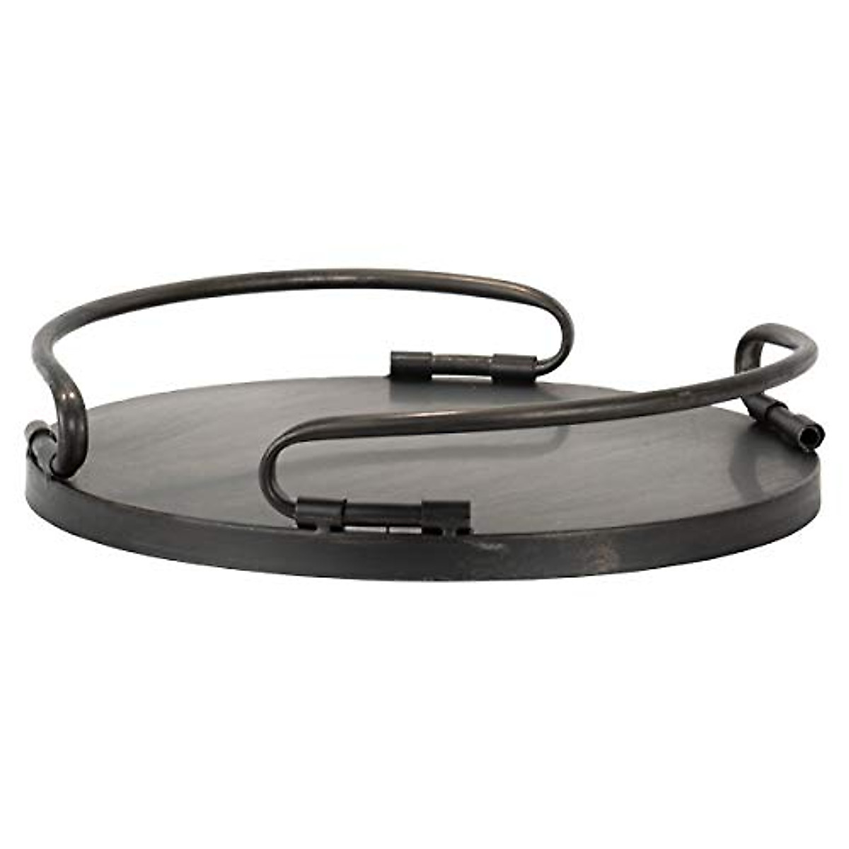 Foreside Home & Garden Metal 14 x 14 inch Round Decorative Tray, Small