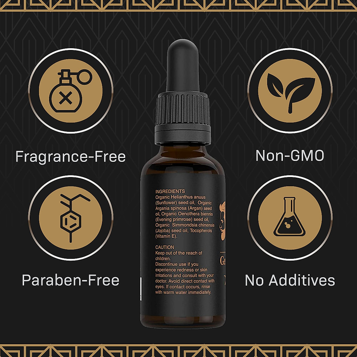 The Gentlemen's Premium Beard Oil - Conditioner Softener - All Natural Fragrance Free - Softens, Strengthens and Promotes Beard & Mustache Growth - Leave In Conditioner Moisturizes Skin
