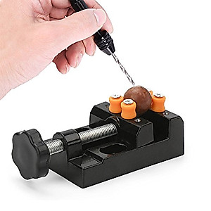 Yakamoz Universal Mini Drill Press Vise Clamp Table Bench Vice for Jewelry Walnut Nuclear Watch Repairing Clip On DIY Sculpture Craft Carving Bed Tool